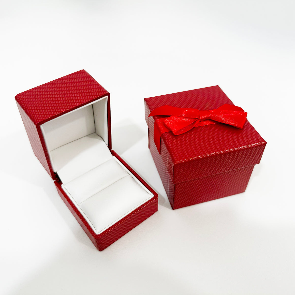Luxury Ring Box Engagement Ring Case Gift Box Case Ring Holder Red & W ...